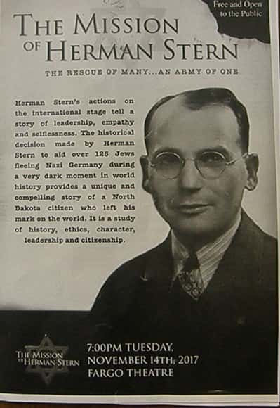 The Mission of Herman Stern Film to be Shown Tonight in Valley City ...