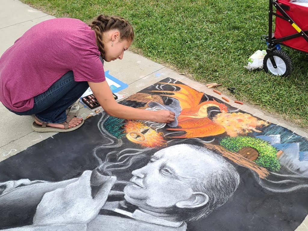 Chalkfest! Chalk Art Fills the Jamestown Streets & Sidewalks | News Dakota