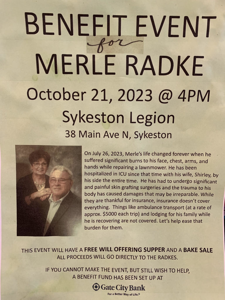 Merle Radke Benefit October 21st | News Dakota