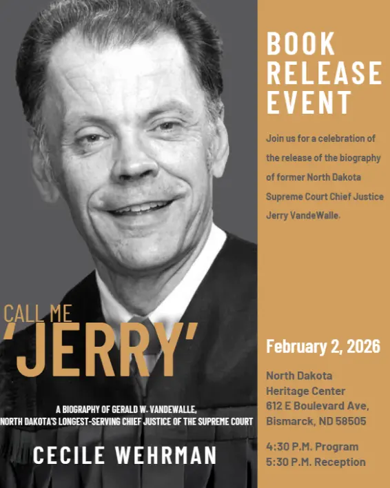 "Call Me Jerry" Biography of Gerald W. VandeWalle | News Dakota