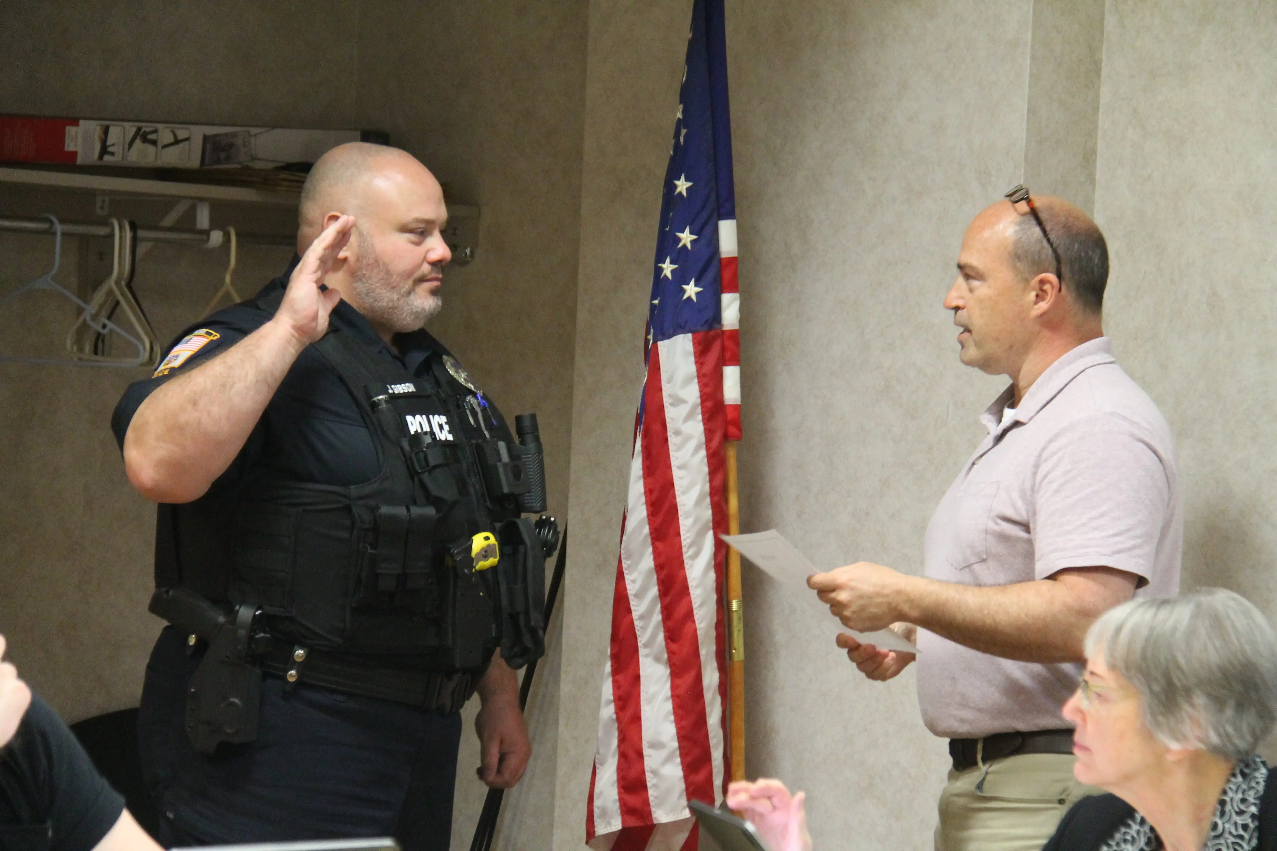 Adel Mayor Swears in Two Police Officers during City Council Meeting ...