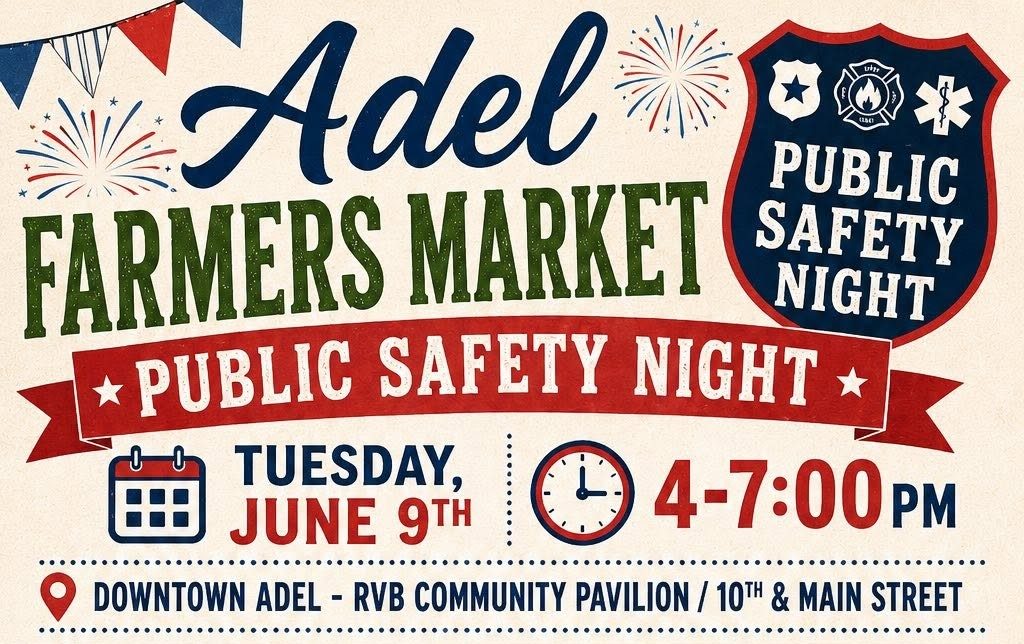 Adel Farmers Market to Host Public Safety Night Tomorrow | Raccoon ...