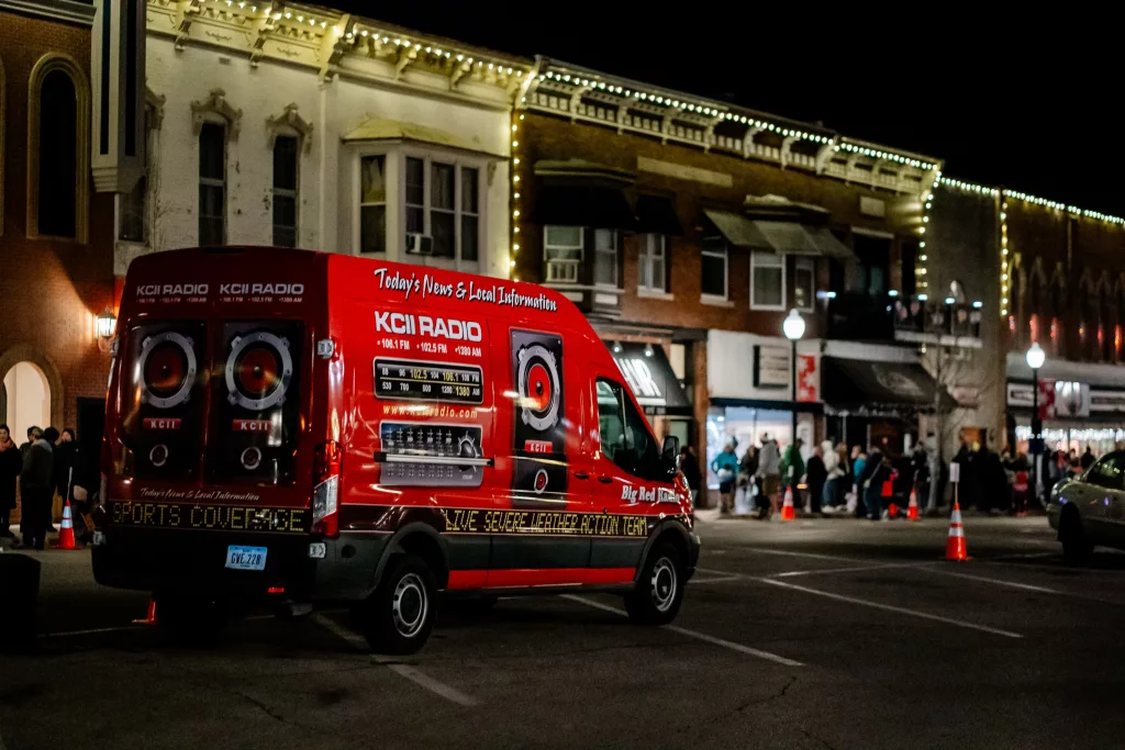 Big Red Radio Broadcasts From Main Street Washington SNOW Events KCII Radio The One to Count On
