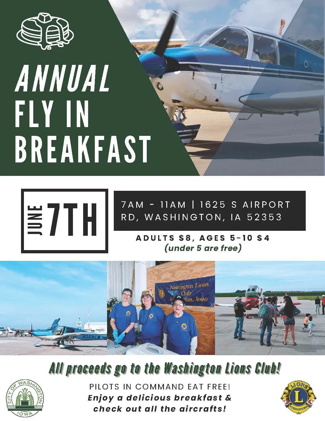 Washington Airport's Fly-In Breakfast this Sunday | KCII Radio - The ...