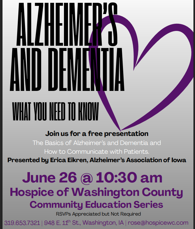 Intro to Alzheimer's and How to Communicate Class at Hospice of ...