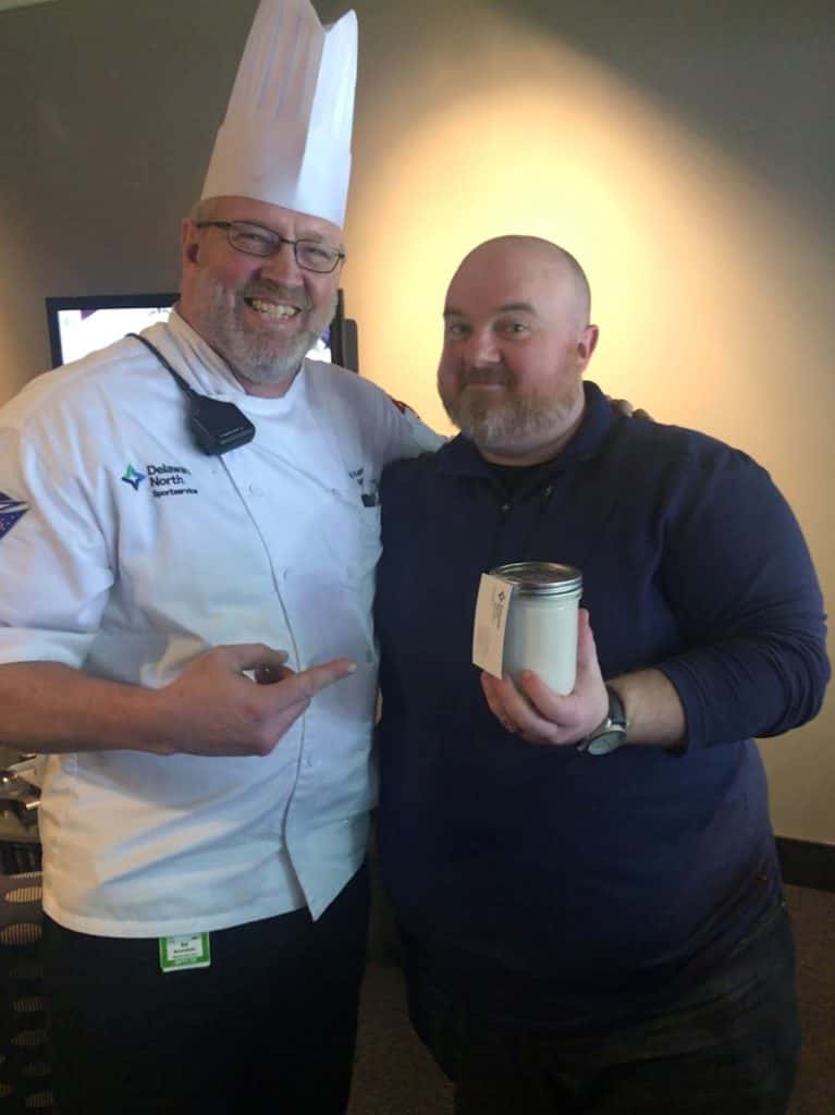 Common Man and T-Bone at CBJ Suite Night on February 26, 2018 – WBNS ...