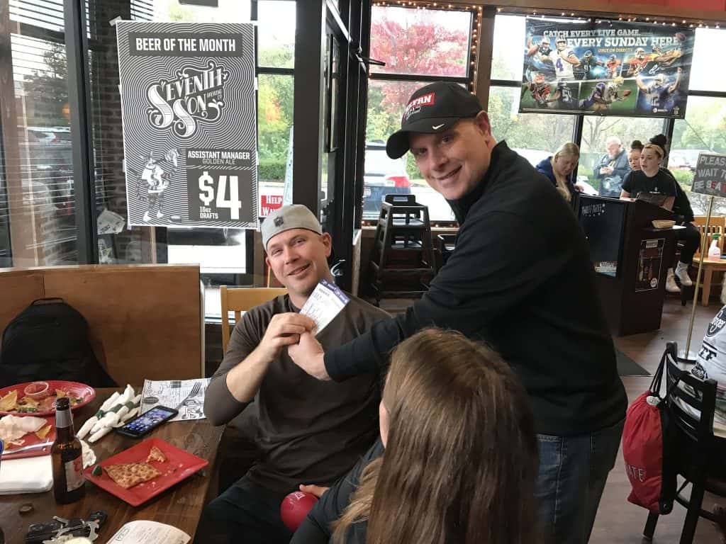 Anthony Rothman at Grandad’s Pizza on October 28, 2018 | The Fan 97.1 FM