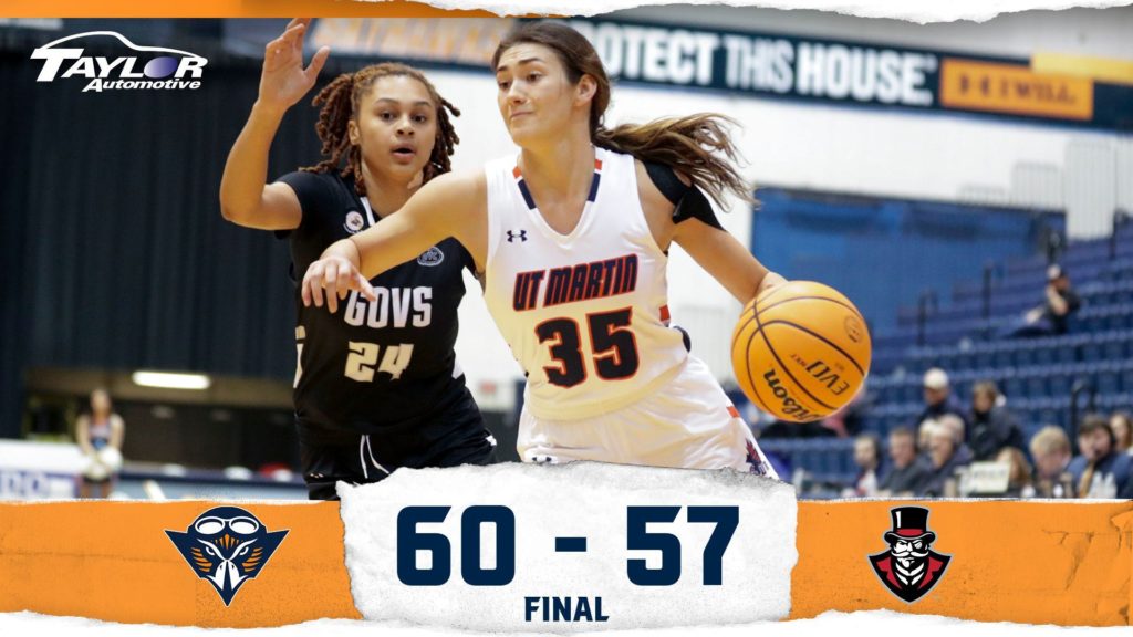 Ut Martin Womens Basketball Runs Win Streak To 3 Games With 60 57 Win