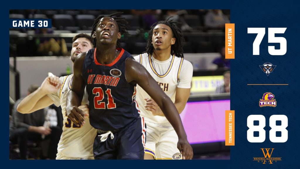UT Martin Men's Basketball Concludes Season With Loss at Tennessee Tech ...