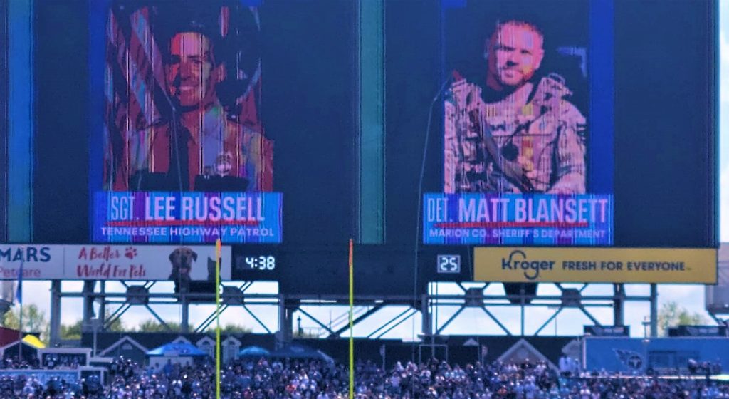 Tennessee Titans Honor Sgt. Lee Russell, Detective Matt Blansett ...