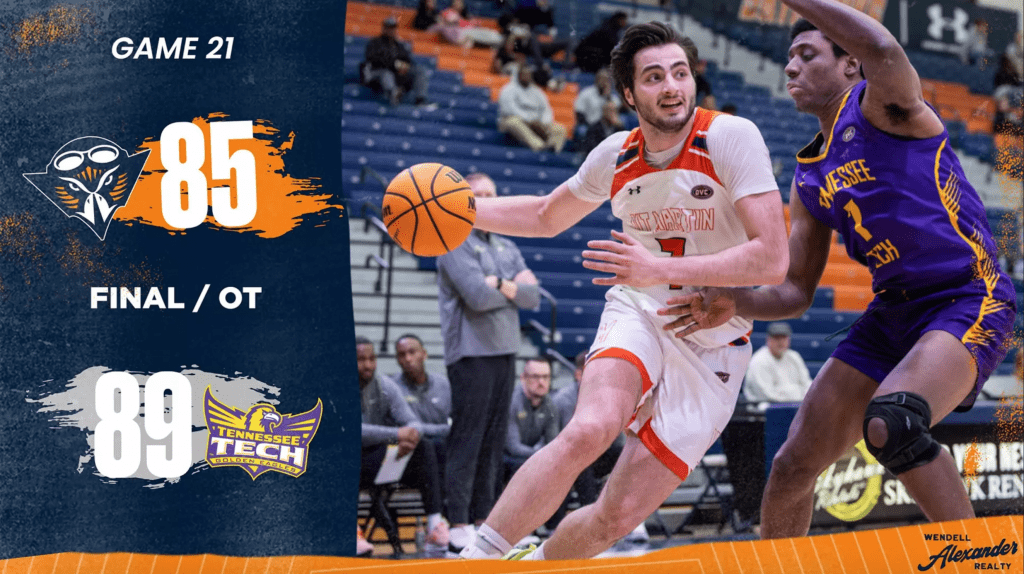 UT Martin Men's Basketball Drops Overtime Matchup With Tennessee Tech ...