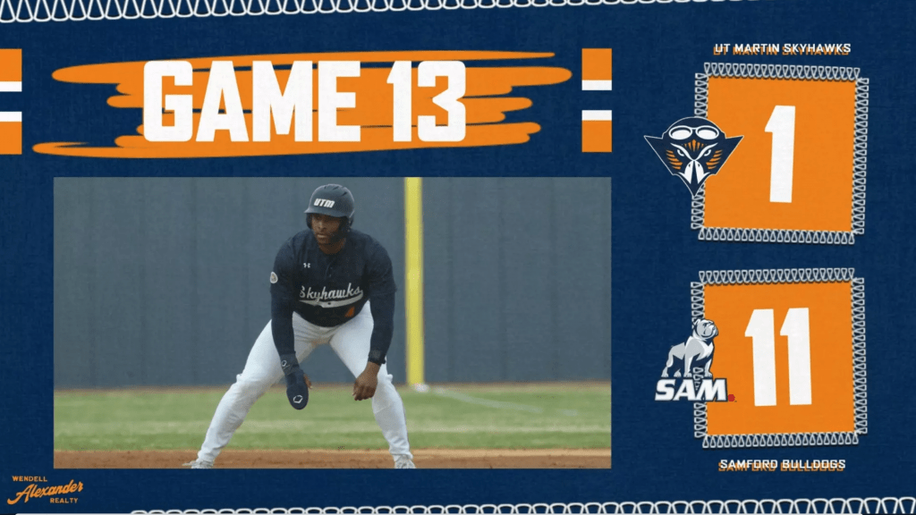 UT Martin Baseball Drops Game 2 To Samford | radio NWTN