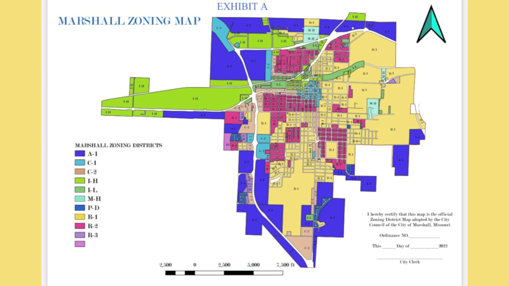 REVISED ZONING DISTRICT MAP CONSIDERED BY COUNCIL KMMO Marshall MO REVISED ZONING DISTRICT MAP CONSIDERED BY COUNCIL KMMO Marshall MO