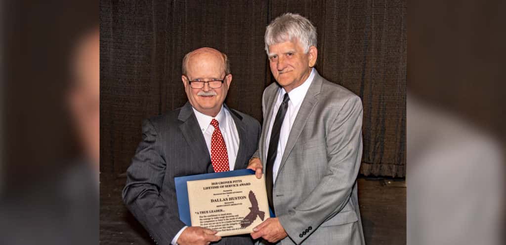 Dallas Huston presented with Groner Pitts Lifetime of Service Award ...