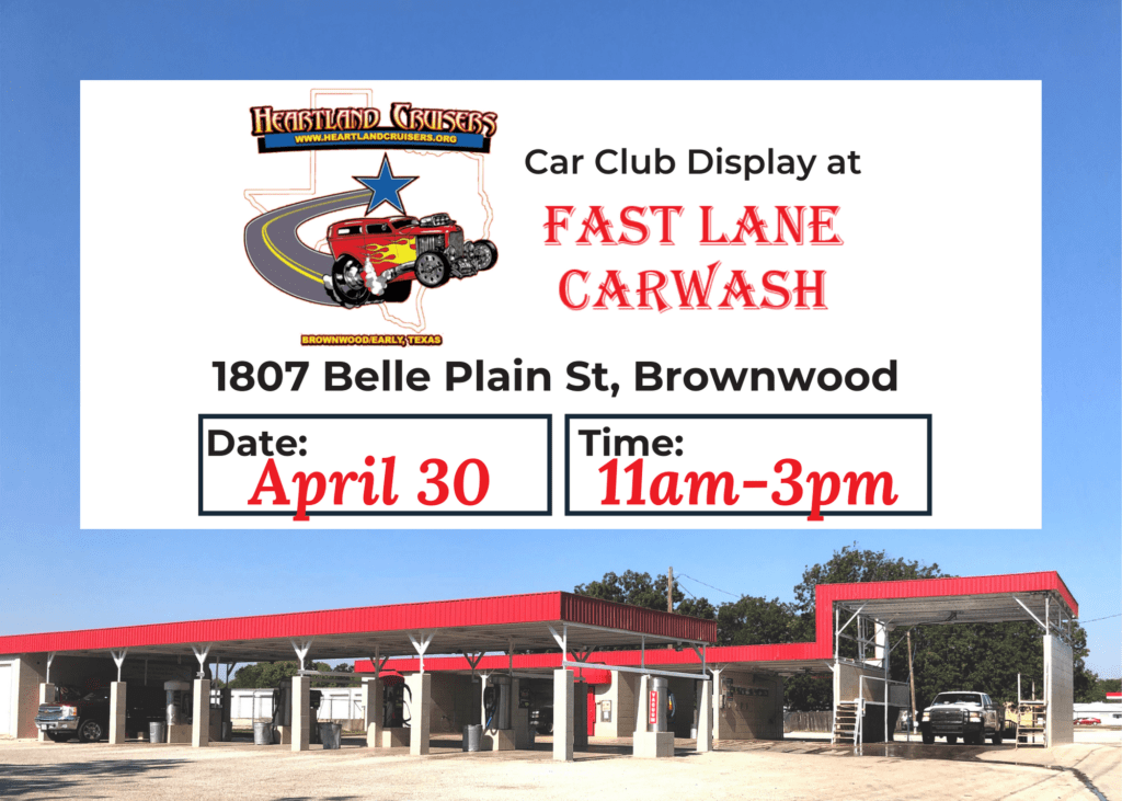Heartland Car Club Display Show at Fast Lane Car Wash | Brownwood News