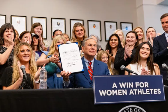 Governor Abbott Signs the Save Women's Sports Act to protect Fair ...