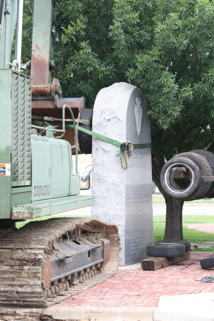36th Division Monument moved from Coliseum | Brownwood News