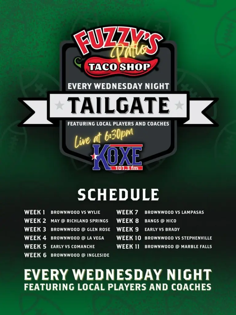 Fuzzy's Taco Shop Launches Weekly 'TAILGATE' Event in Downtown Brownwood | Brownwood News