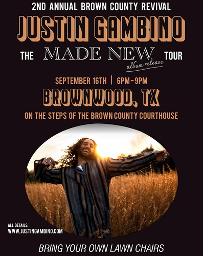 Justin Gambino to Perform at Brown County Revival