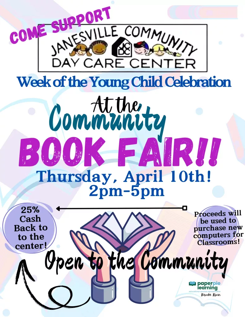 Janesville Community Day Care Center – Community Book Fair! | WWHG ...