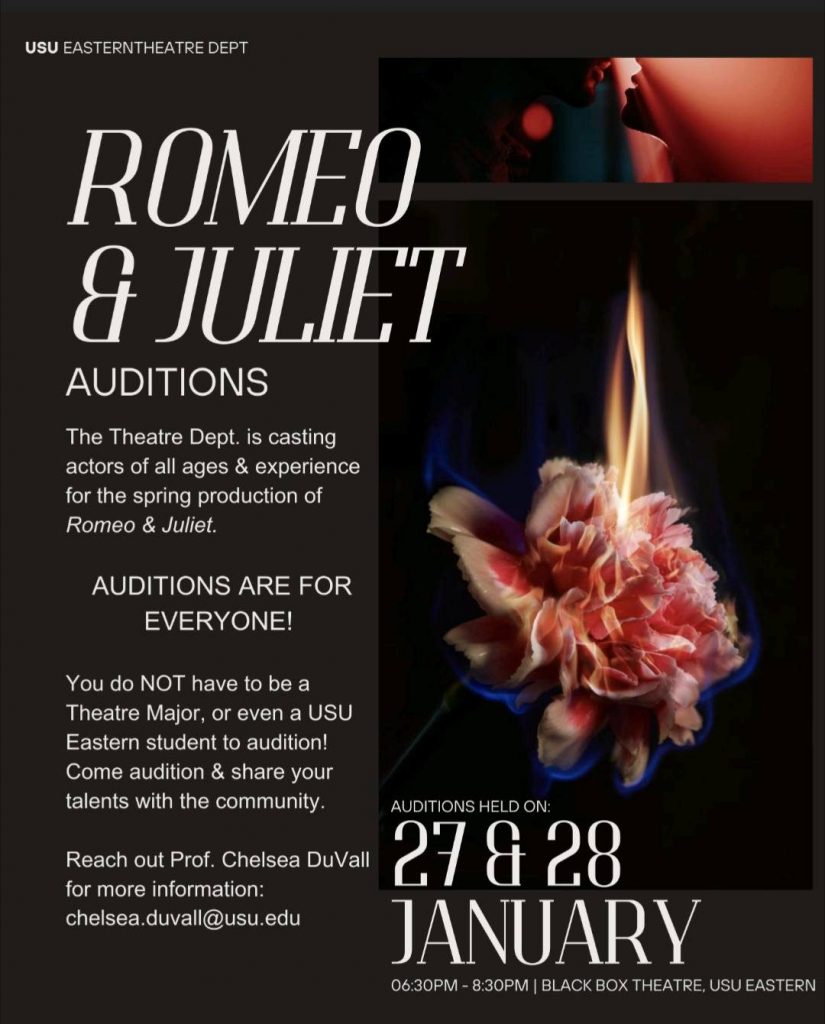 USU Eastern Theatre Romeo & Juliet Auditions | KOAl - Price,UT