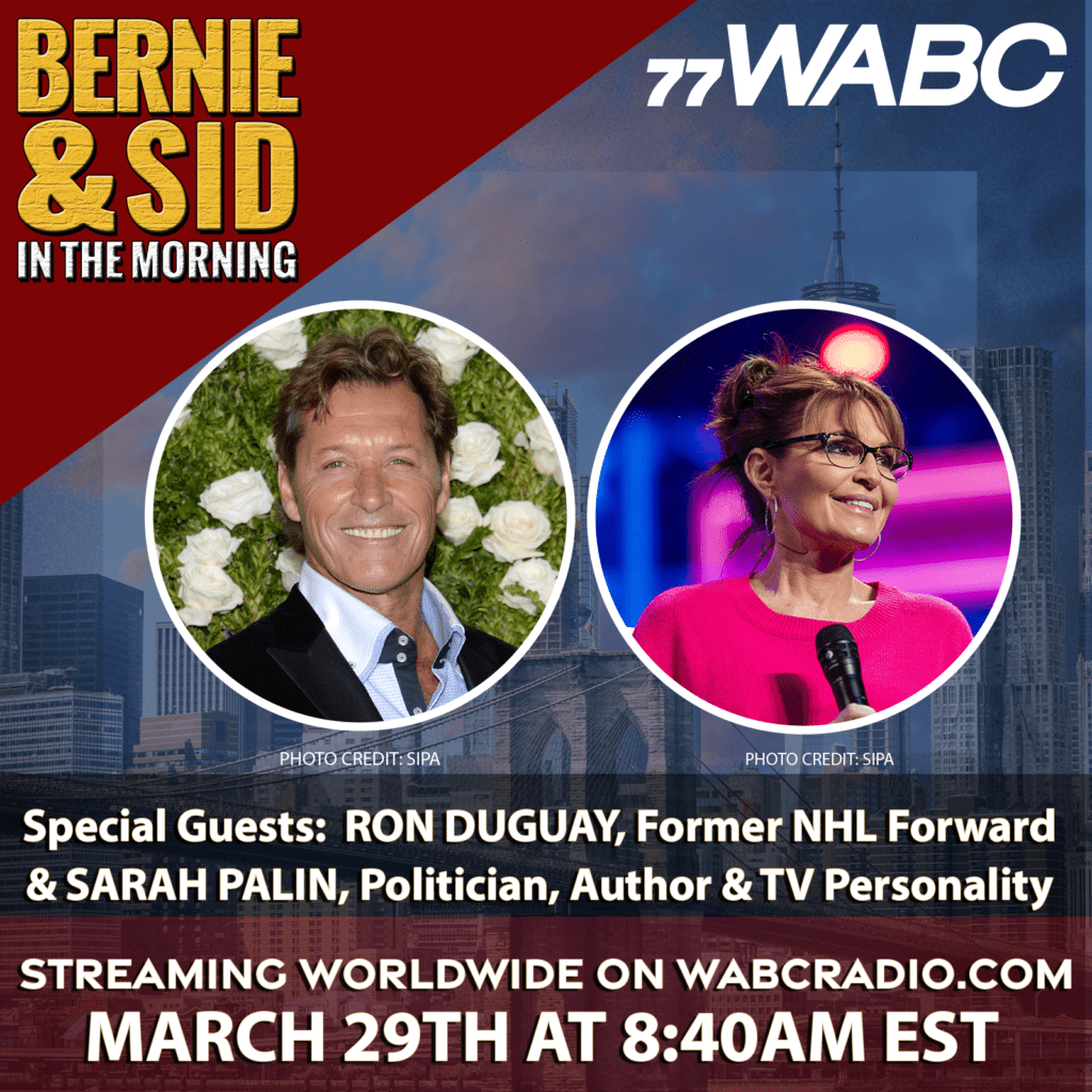 Former New York Ranger Ron Duguay and Former Governor of Alaska Sarah ...