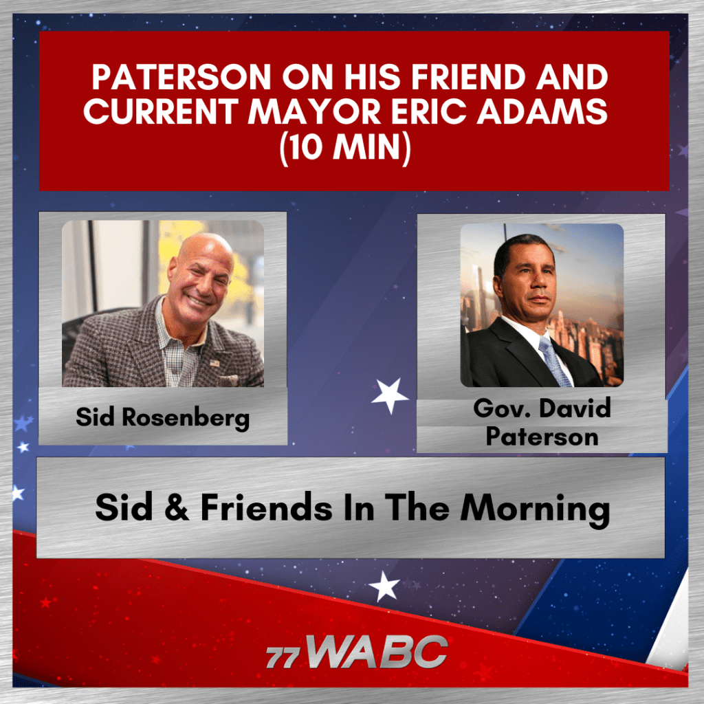 Paterson On His Friend And Current Mayor Eric Adams (10 min) – 77 WABC