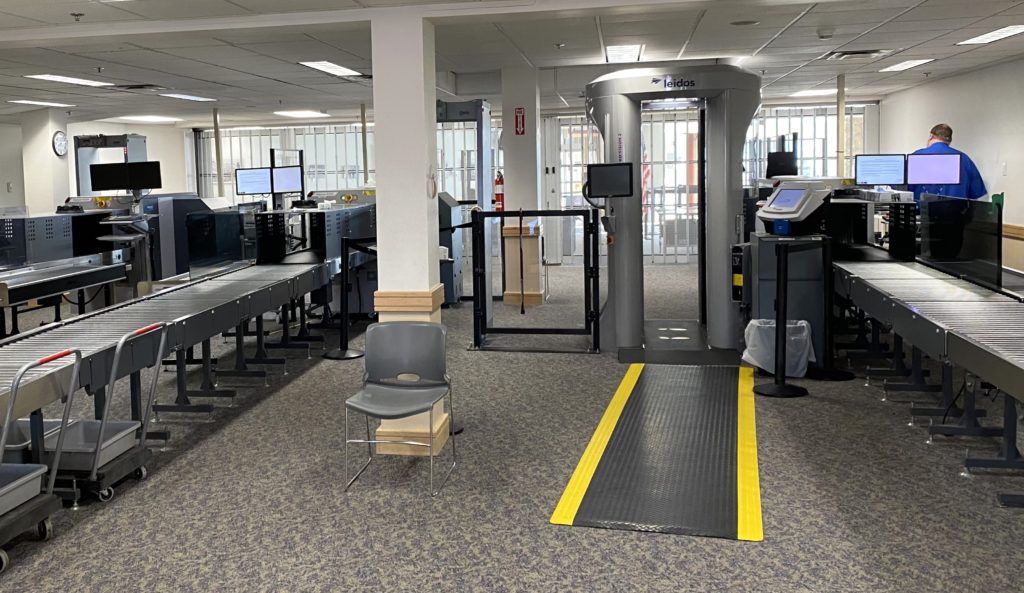 Security Checkpoint area at airport in Hayden is under construction ...