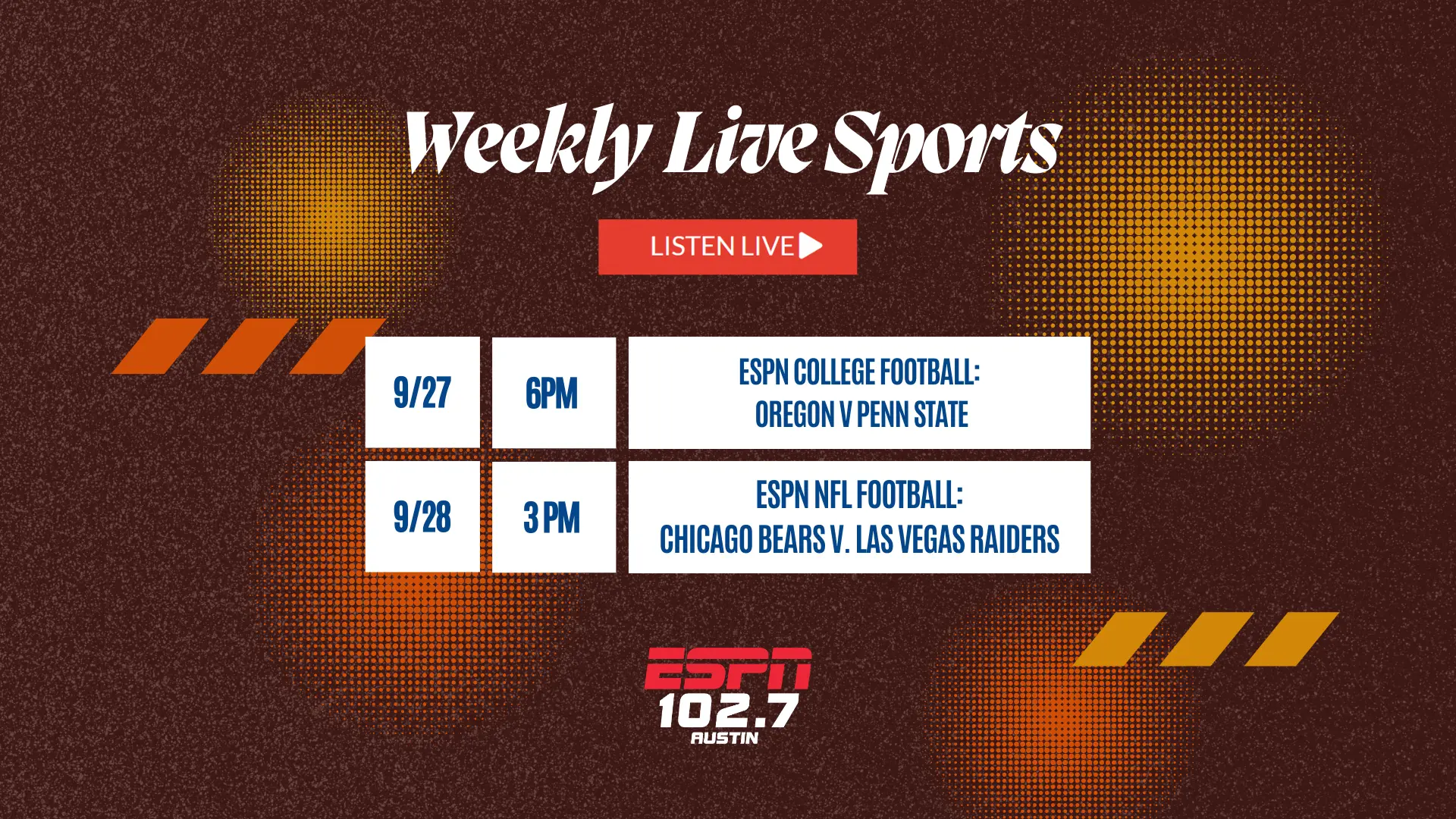 Live Sports on 102.7 ESPN Austin – ESPN 102.7 Austin