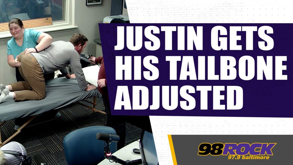 Justin Gets His Tailbone Adjusted! | 98 Rock Online