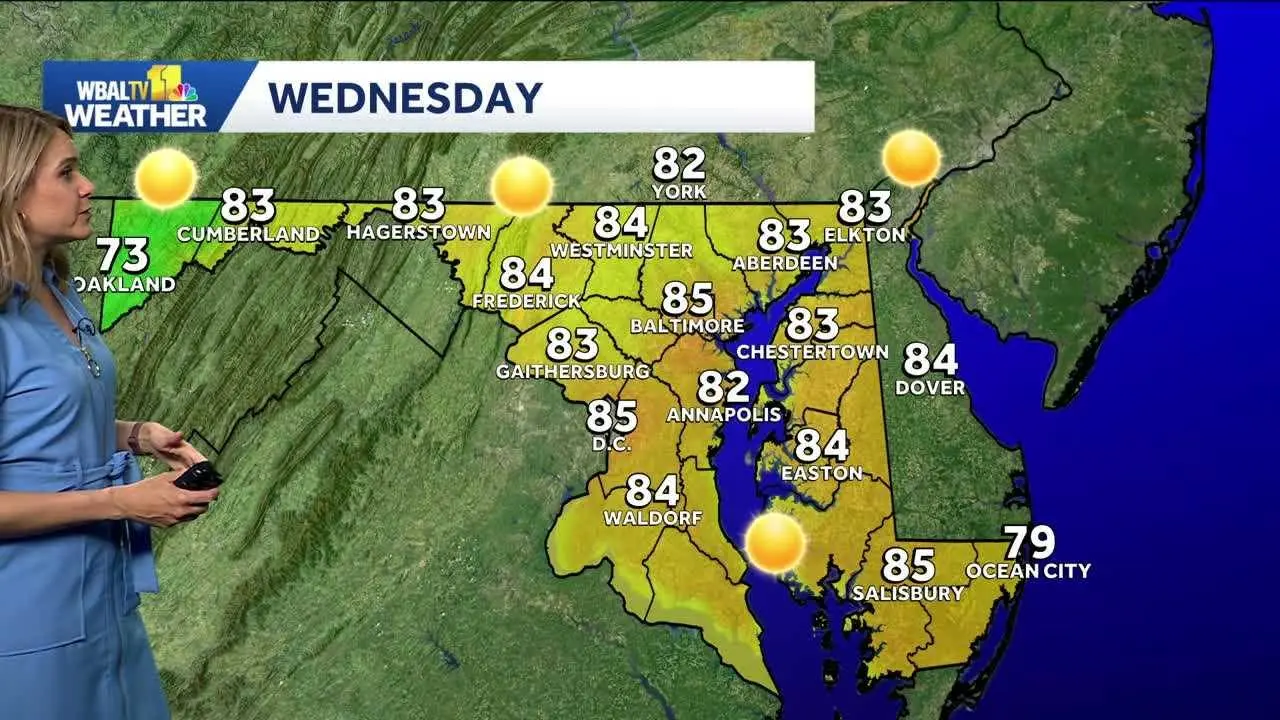 Sunny and warm on Wednesday in the Baltimore area | 98 Rock Online