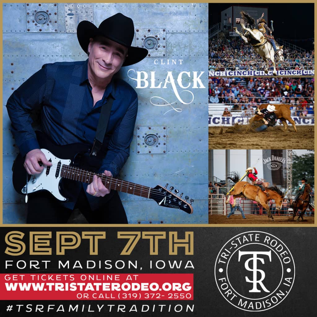 CLINT BLACK at Tri-State Rodeo in Fort Madison, IA – Country 94.9 FM 95