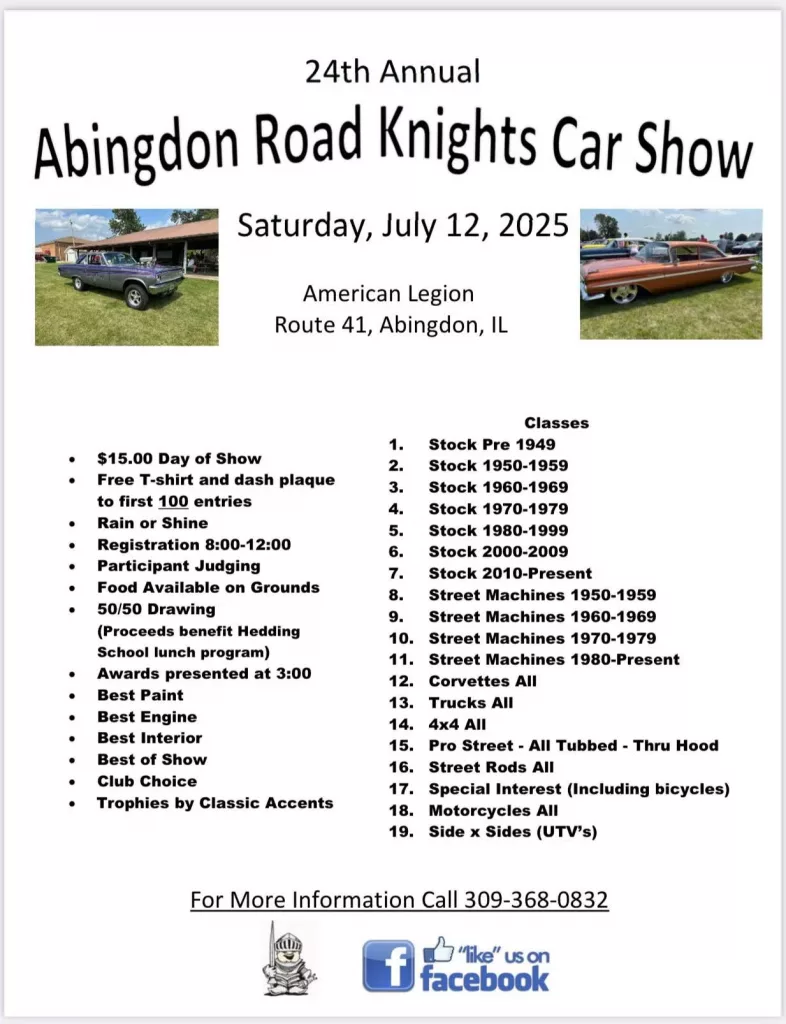 24th Annual Abingdon Road Knights Car Show – 105.3 KFM