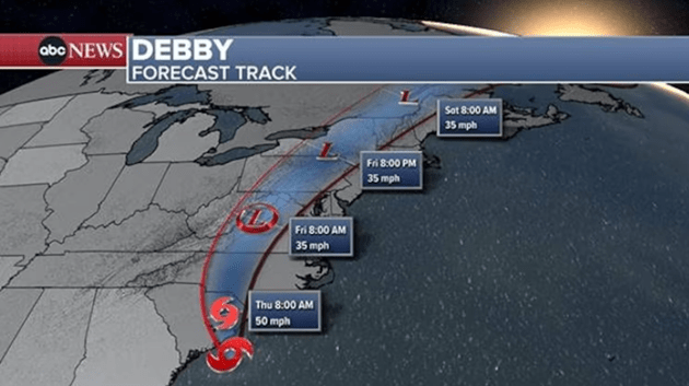 Tropical Storm Debby tracker, maps: Latest storm path | WMAY - 92.7 WMAY