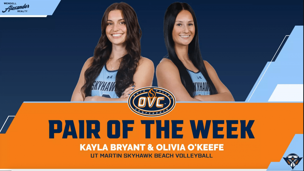 UT Martin Beach Volleyball Duo Of Kayla Bryant and Olivia O'Keefe Named ...