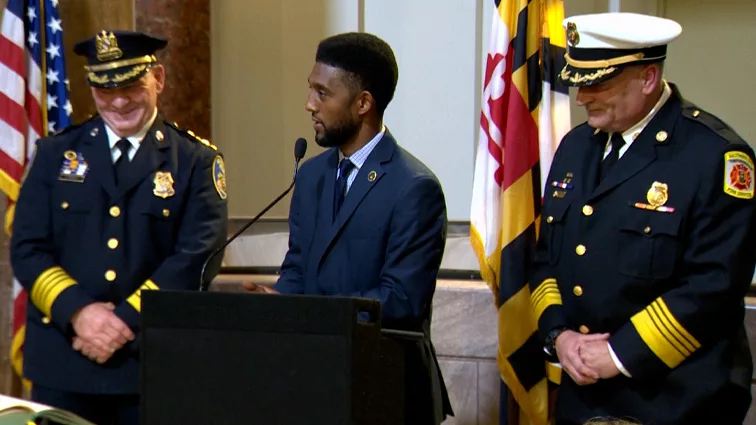 Worley, Wallace sworn in as next police commissioner, fire chief | WBAL ...