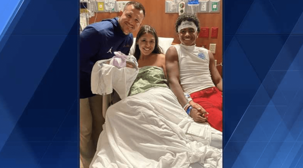 Alabama high school football coach and wife rushed from game to deliver ...