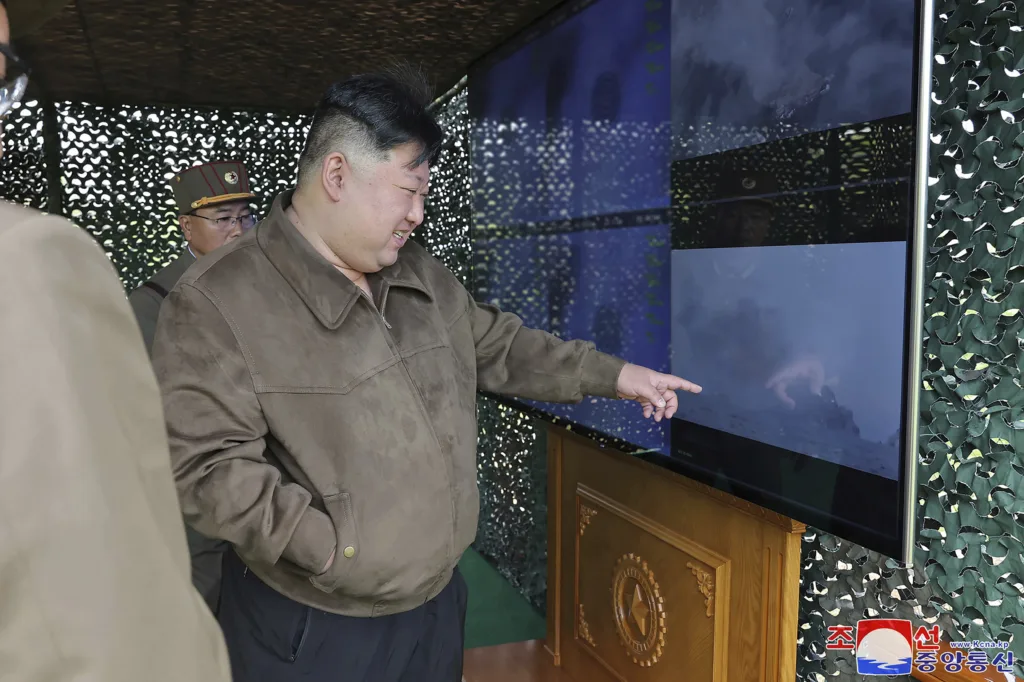 North Korean leader Kim leads rocket drills that simulate a nuclear counterattack against ...