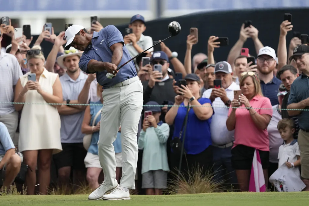 Tiger Woods off early for US Open practice that includes Adam Scott and ...