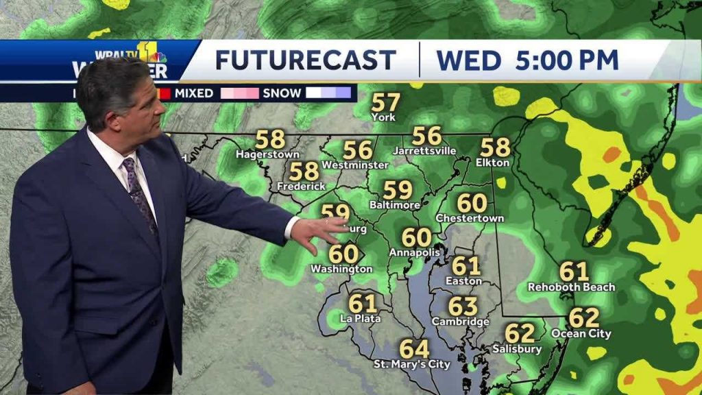 Weather: Rain to last through Wednesday evening's commute in Maryland ...