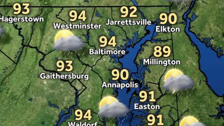 Weather: Temps slightly decrease in Maryland, storms rolling in | WBAL ...