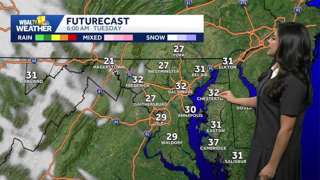 Weather: Breezy and much cooler to start the week | WBAL Baltimore News