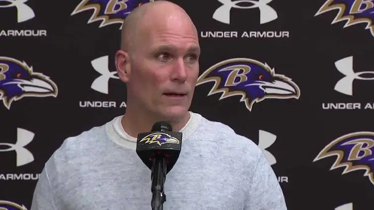 Ravens general manager Eric DeCosta discusses Maxx Crosby trade ...