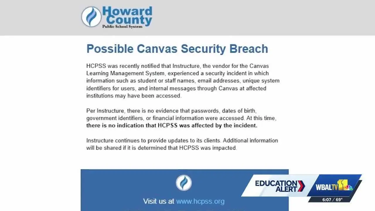 Maryland schools, colleges shut down Canvas amid ransomware attack ...