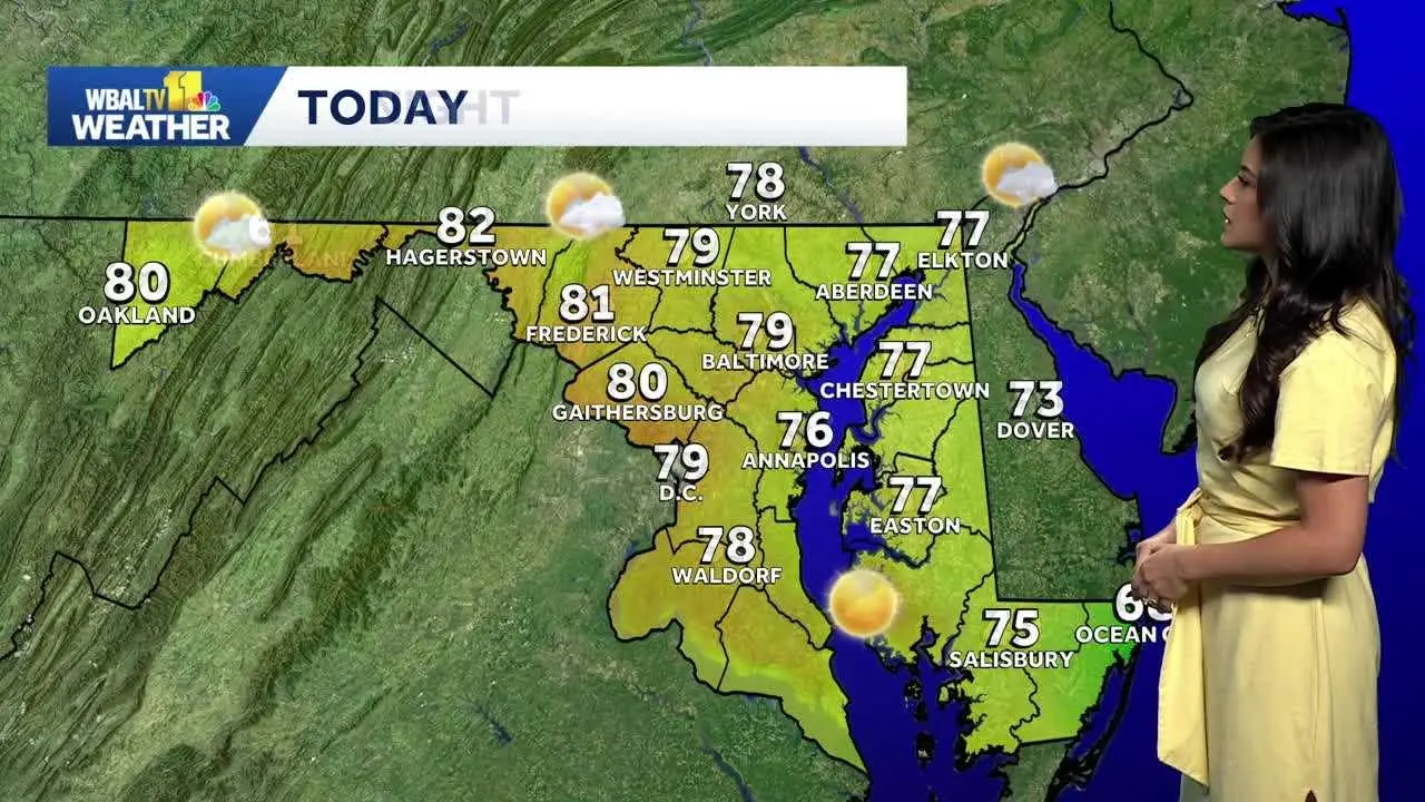 Weather: Comfortable start to week before heat and humidity return in ...