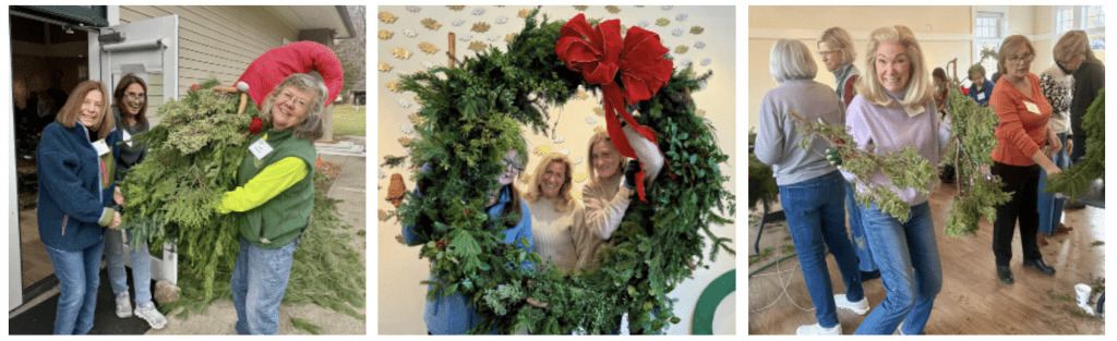 When what do my wondering eyes should appear, but wreaths and gnomes ...