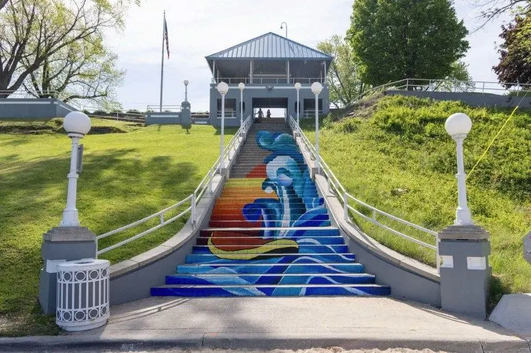 New downtown St. Joseph bluff stairs mural to be painted this month ...