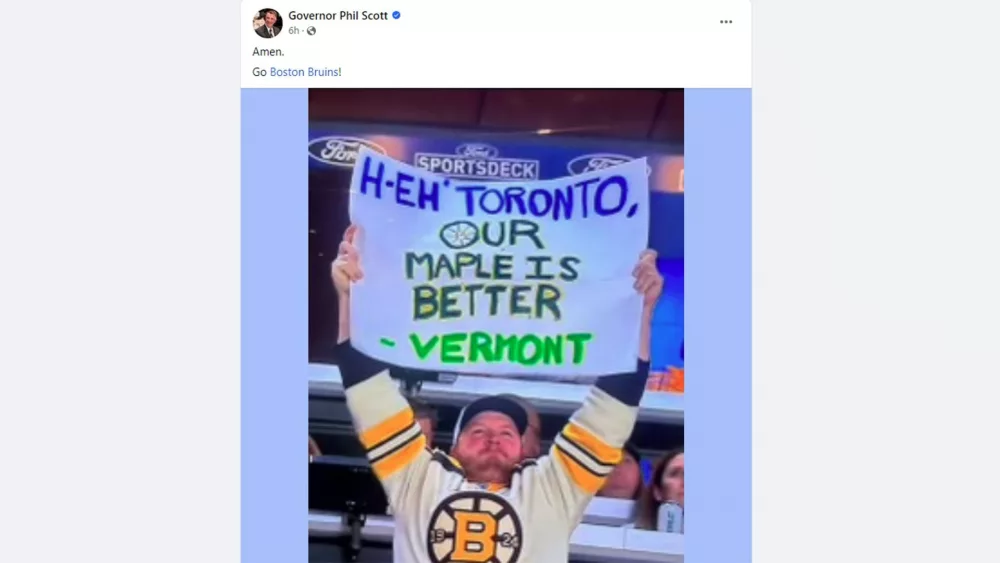 Scott praises Vermont maple in playful rivalry with Canada | 95 Triple ...