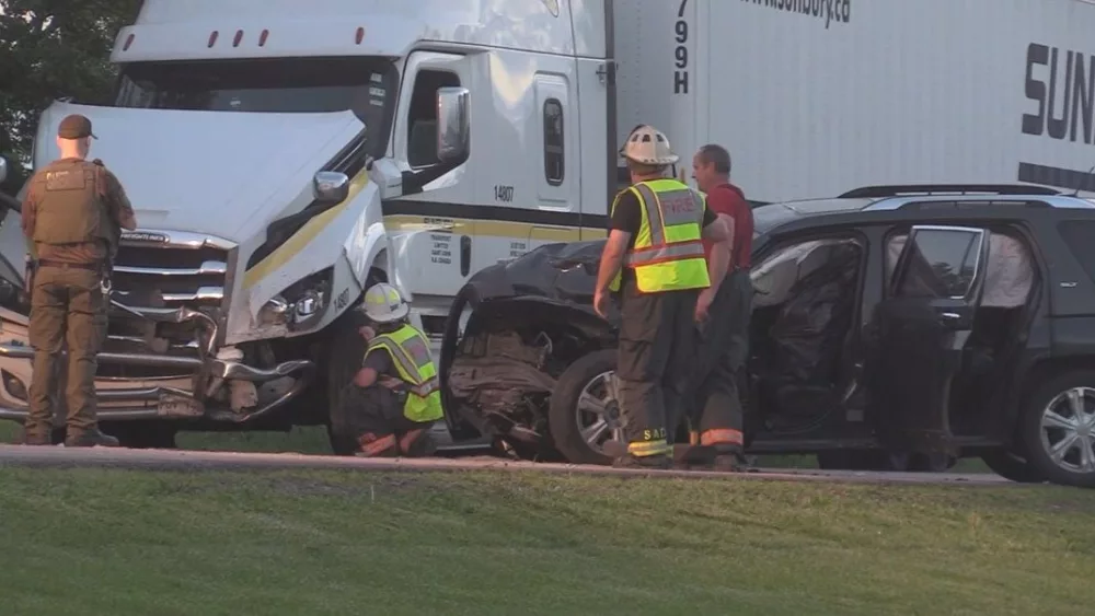 1 Hospitalized After St Albans Crash Involving Tractor Trailer 95