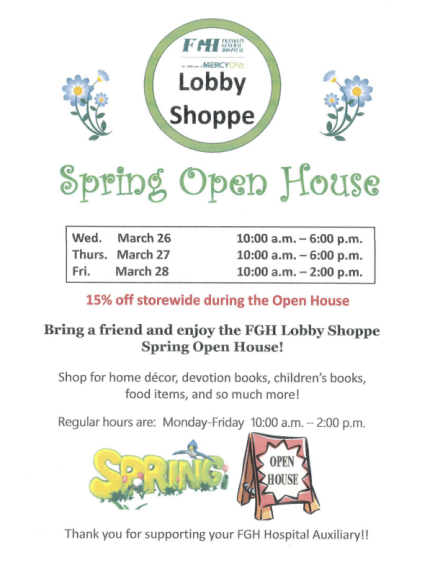 Franklin General Hospital Auxiliary’s Spring Open House – RadioOnTheGo.com